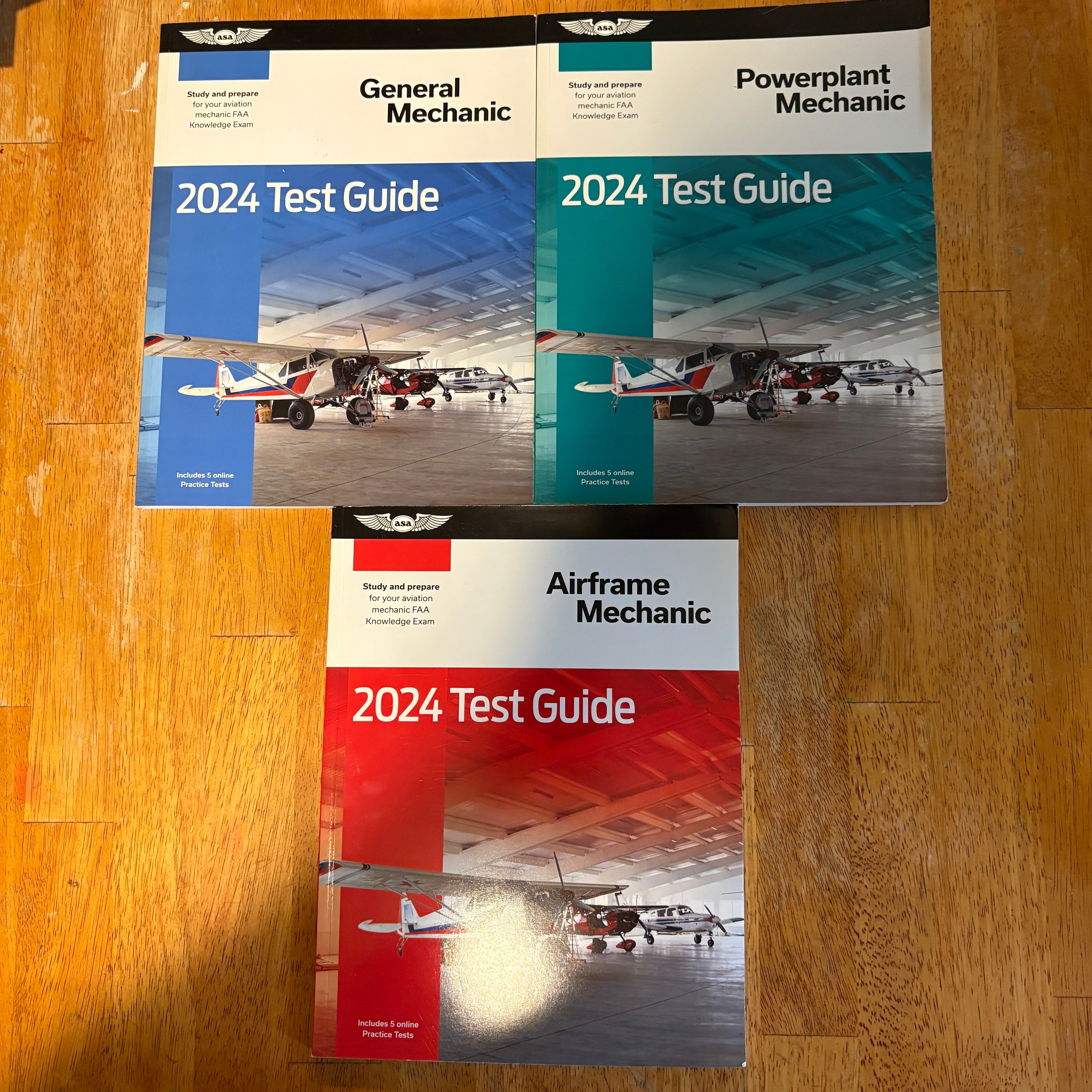 ASA Aviation Mechanic Test Guide Books 2024 General Airframe Powerplan ...